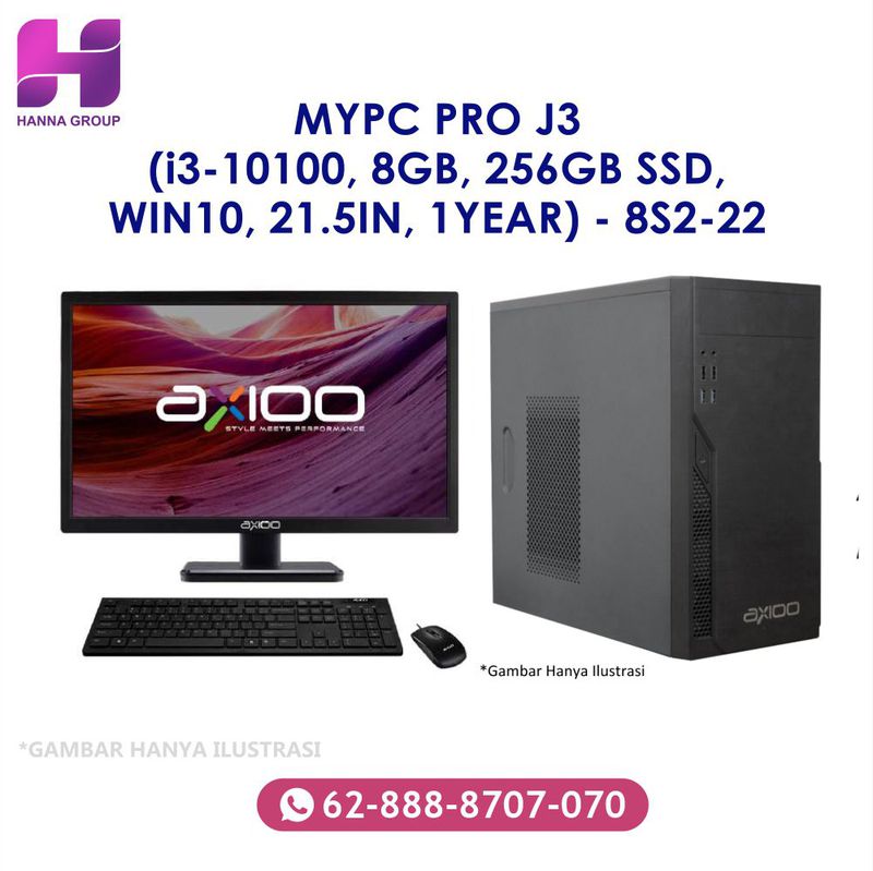 MYPC PRO J3 (i3-10100, 8GB, 256GB SSD, WIN10, 21.5IN, 1YEAR) - 8S2-22