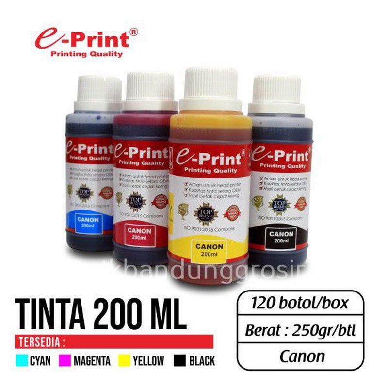 TINTA PRINTER E-PRINT REGULER 200 ml COLOR REFILL CANON - BOTOL