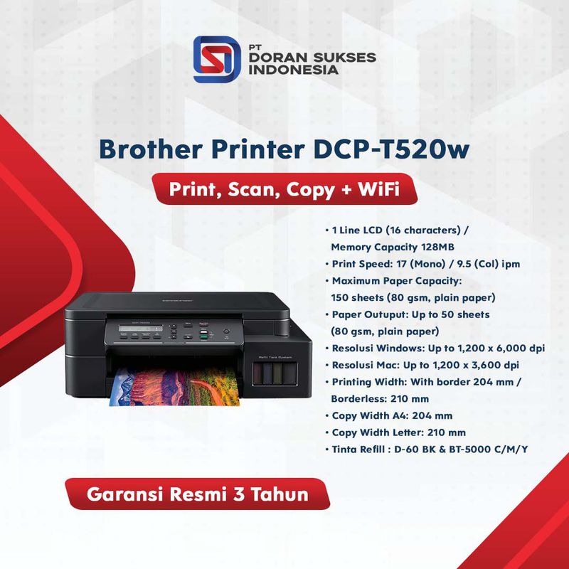 BROTHER PRINTER DCP - T520W