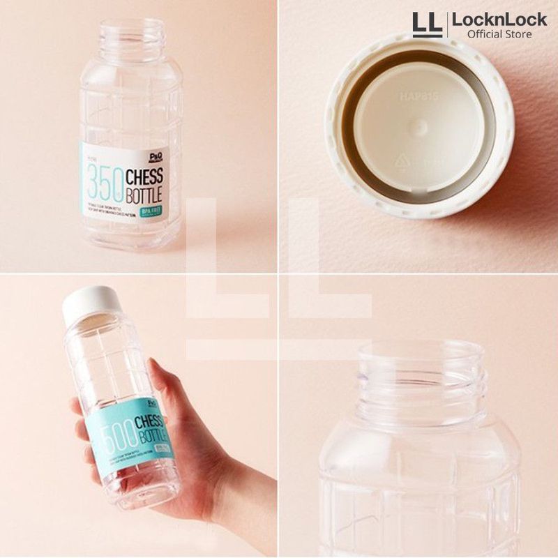 LocknLock Chess Water Bottle Botol Minum 500ml - Putih