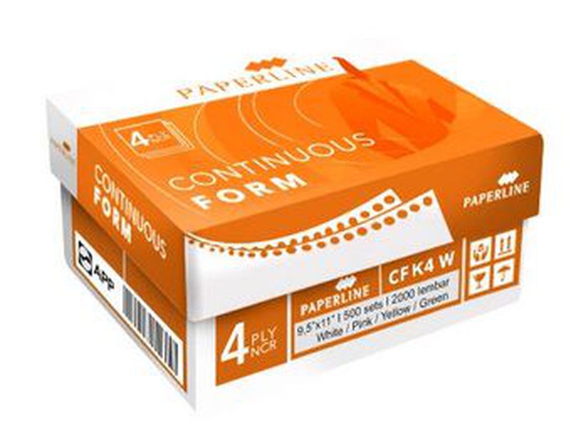 Kertas Continuous Form Paperline - 9 1/2 x 11" - 4 Ply