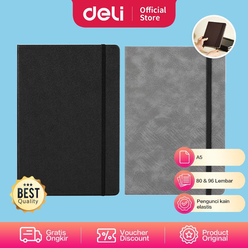 Deli Notebook / Buku Catatan / Agenda / Planner Sampul Kulit Hard Cover ...