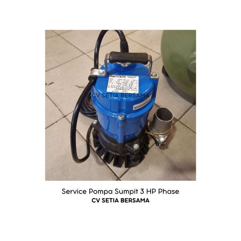 Pekerjaan Perbaikan Mesin Pompa Cadangan IPAL Sumpit 3 HP 3 Phase