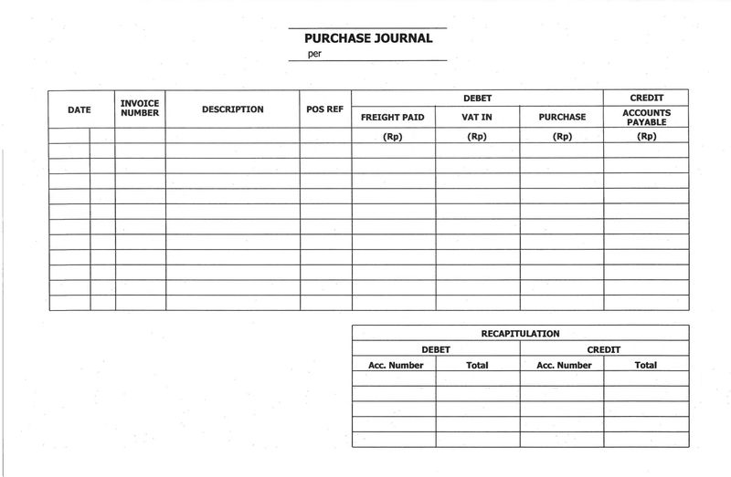 Form Purchases Journal