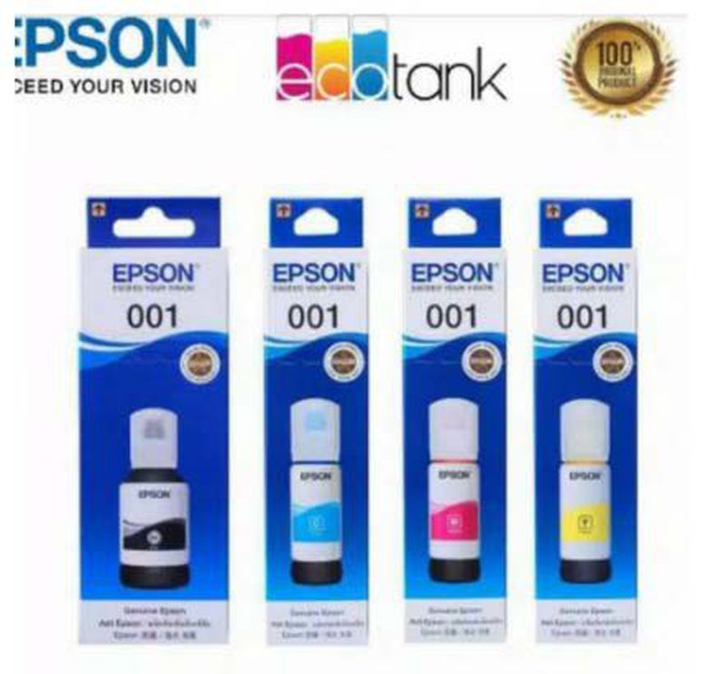 Tinta Epson 001 - 70 ml cyan / magenta / yellow - Merah