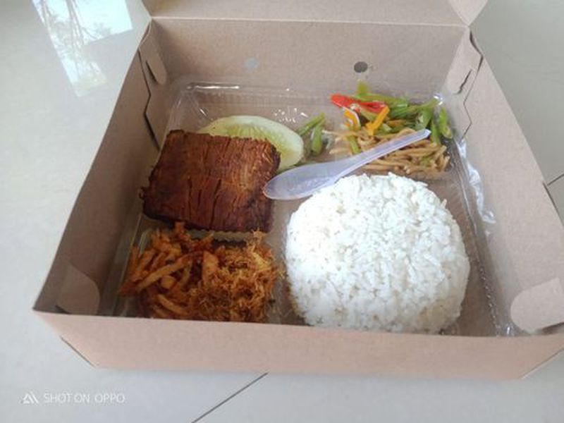 nasi kotak daging