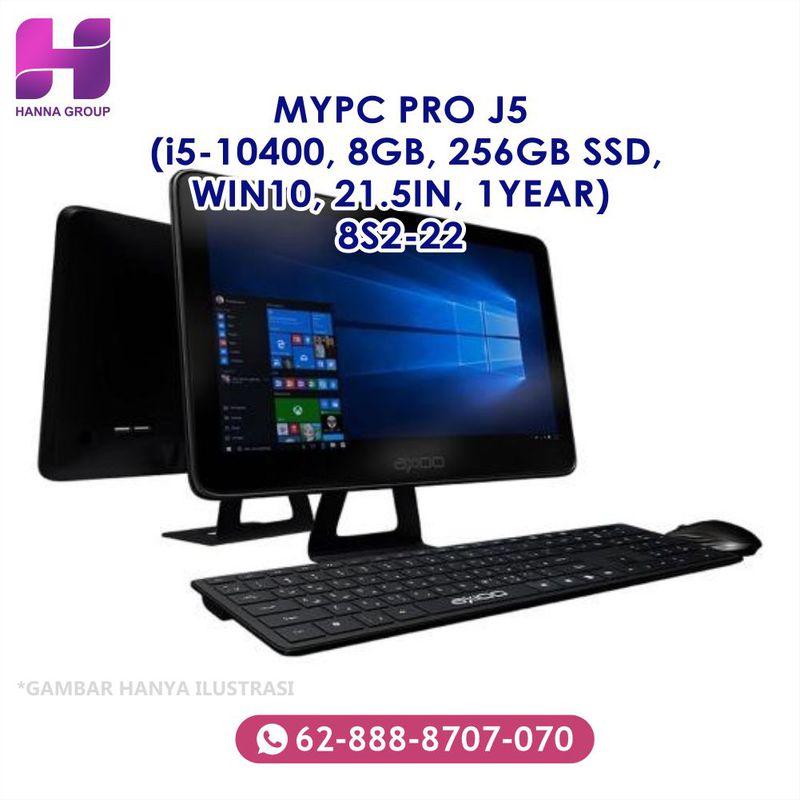 MYPC PRO J5 (i5-10400, 8GB, 256GB SSD, WIN10, 21.5IN, 1YEAR) - 8S2-22