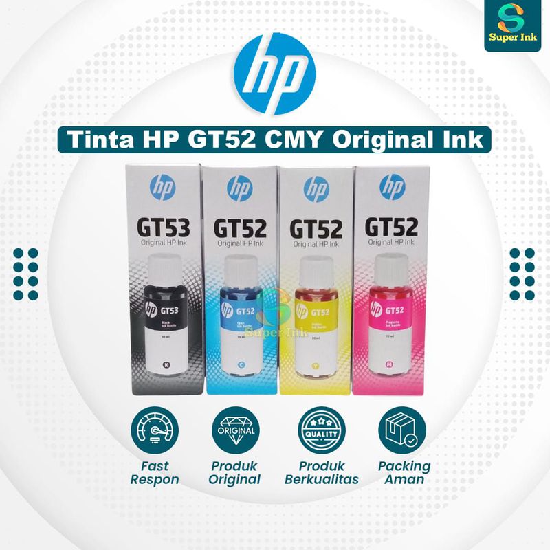 Tinta HP A7 GT 52 (CMY) - Kuning