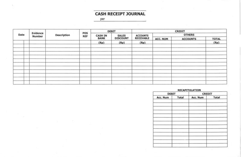 Form Cash Receipt Journal
