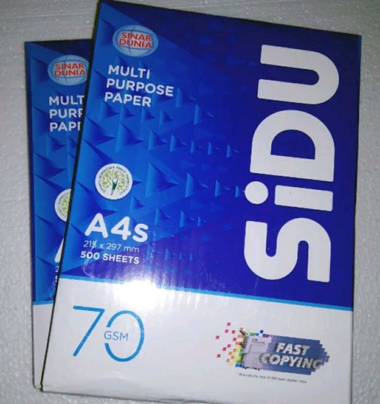 Kertas HVS Sidu 70gr Ukuran A4s