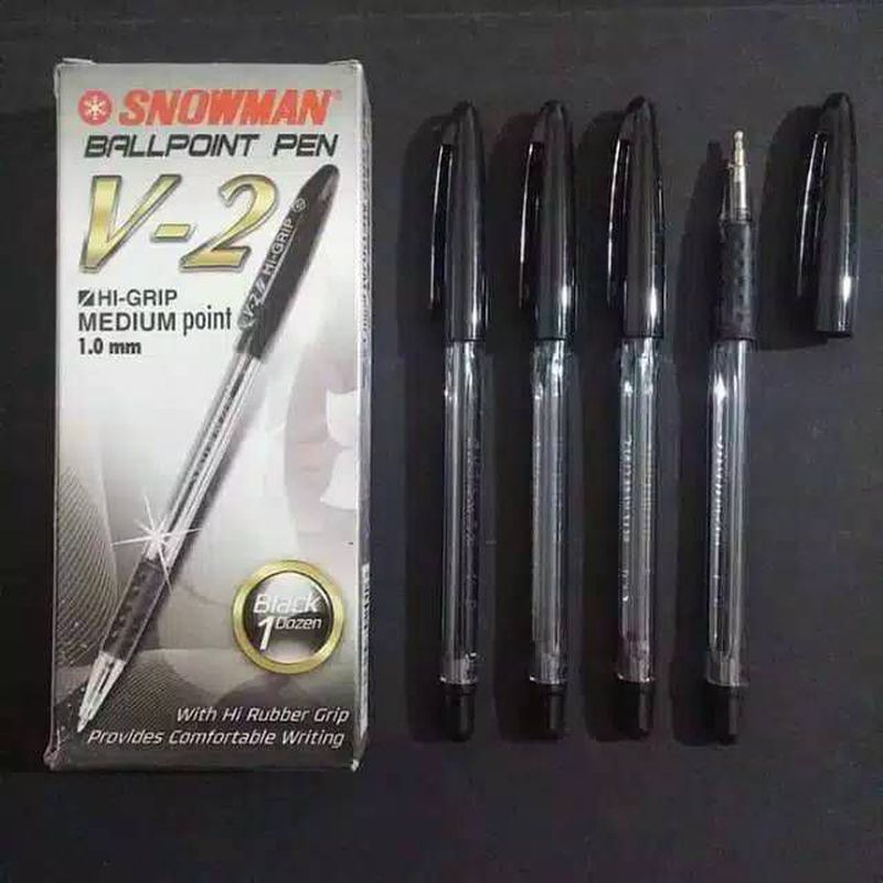 Pulpen Hitam Snowman