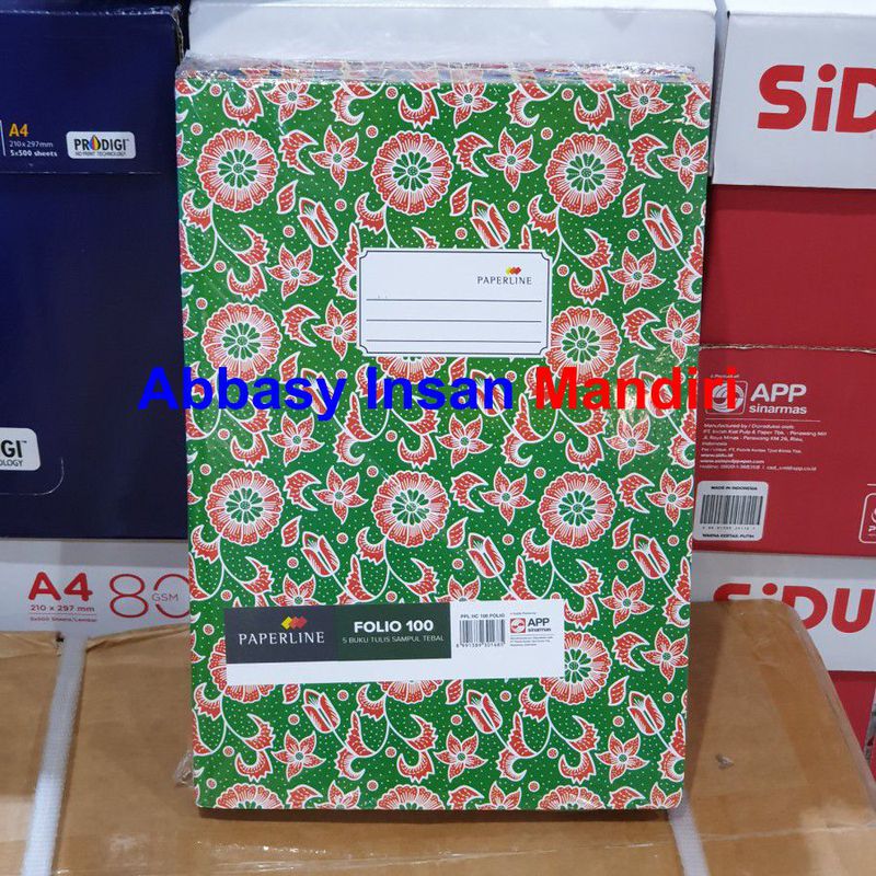 BUKU TULIS HARDCOVER PAPERLINE FOLIO (100 lembar)