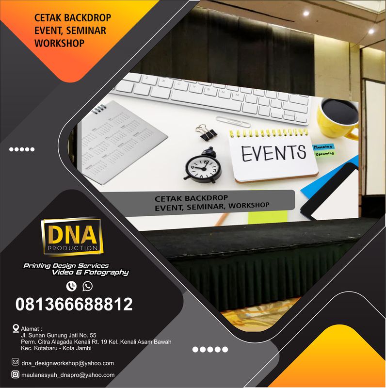 Cetak Backdrop Kegiatan/ Evet, Seminar, Workshop, Pameran, Booth