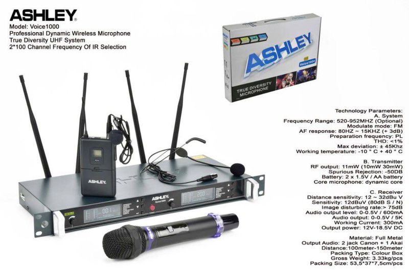 MIC WIRELESS ASHLEY VOICE 1000