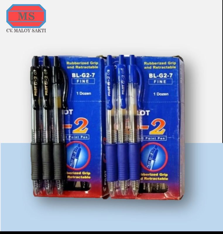 Pulpen Pilot G-2 Fine BL-G2-7 0.7mm Gel Ink Ball Point Pen - Hitam