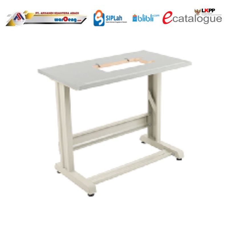 Meja Mesin Jahit Klasik/Semi Portable Full Set dengan Kaki Grade Impor