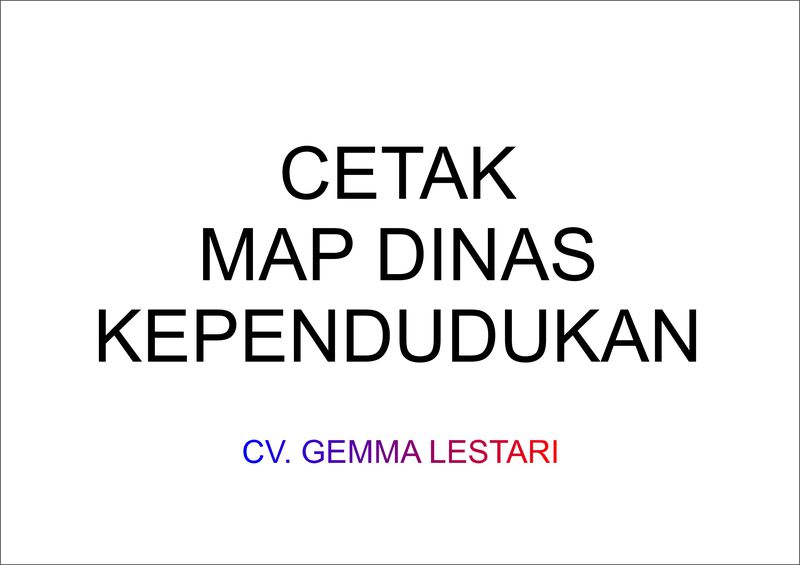 Cetak Map Dinas Kependudukan