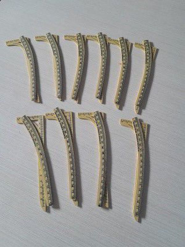 Penggaris lengkung untuk pola kecil