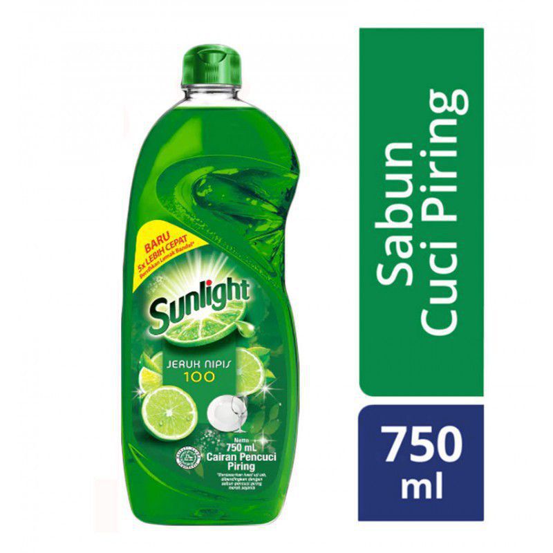 Sunlight sabun cuci piring cair jeruk nipis botol 750 ml