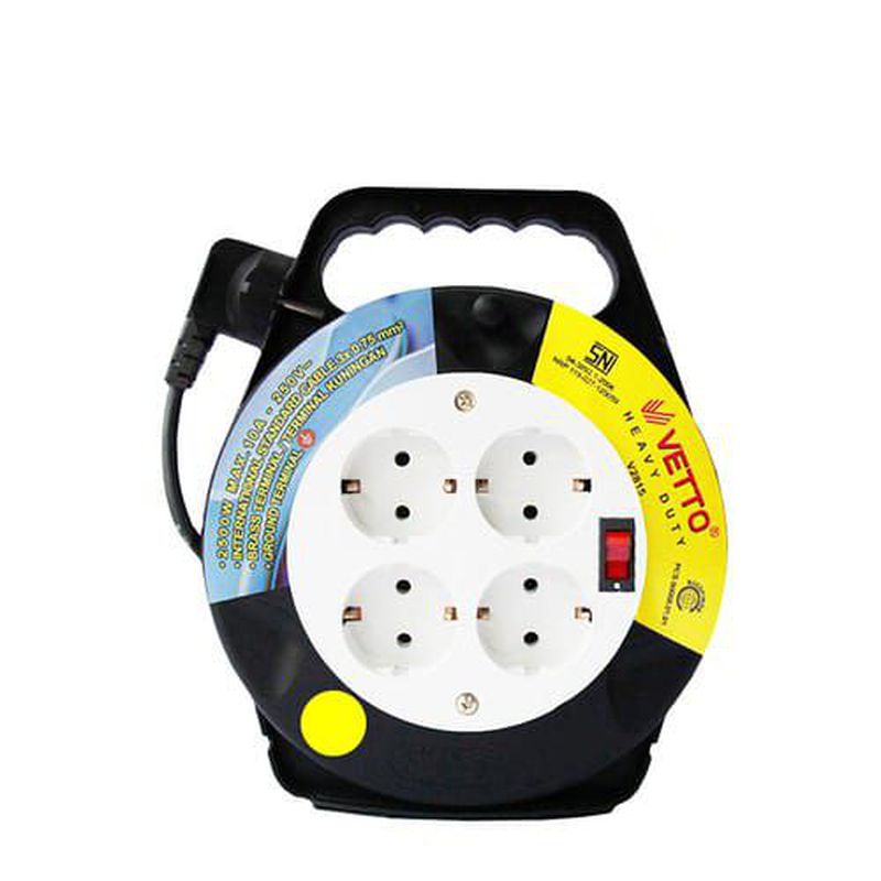 kabel roll 10 meter 4 way