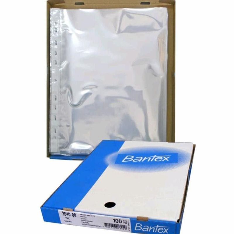 Plastik PP Pocket / Sheet Protector Folio F4 BANTEX 8843 Isi 100