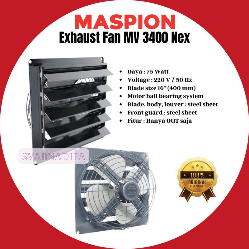 MASPION EXHAUST FAN MV 3400 NEX