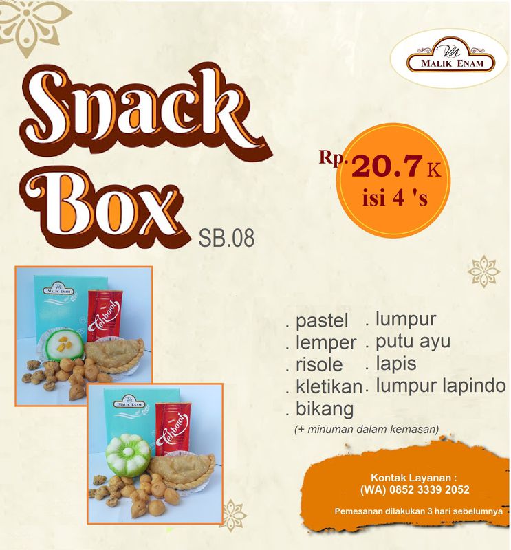 MALIK ENAM SNACK BOX 4'S SB.08