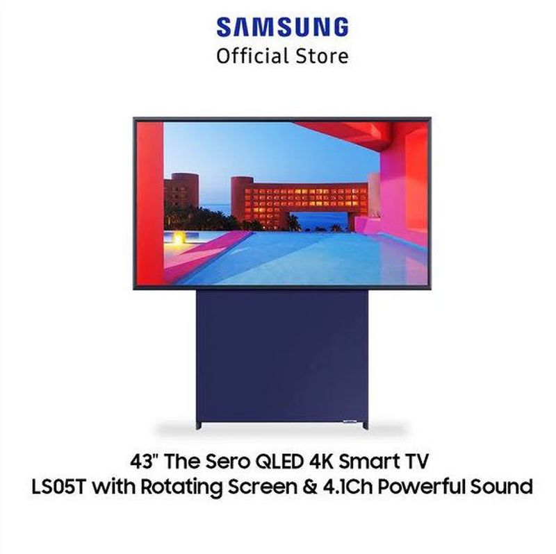 SAMSUNG 43" The Sero QLED 4K SMART TV LSO5T with Rotating Screen & 4 ...