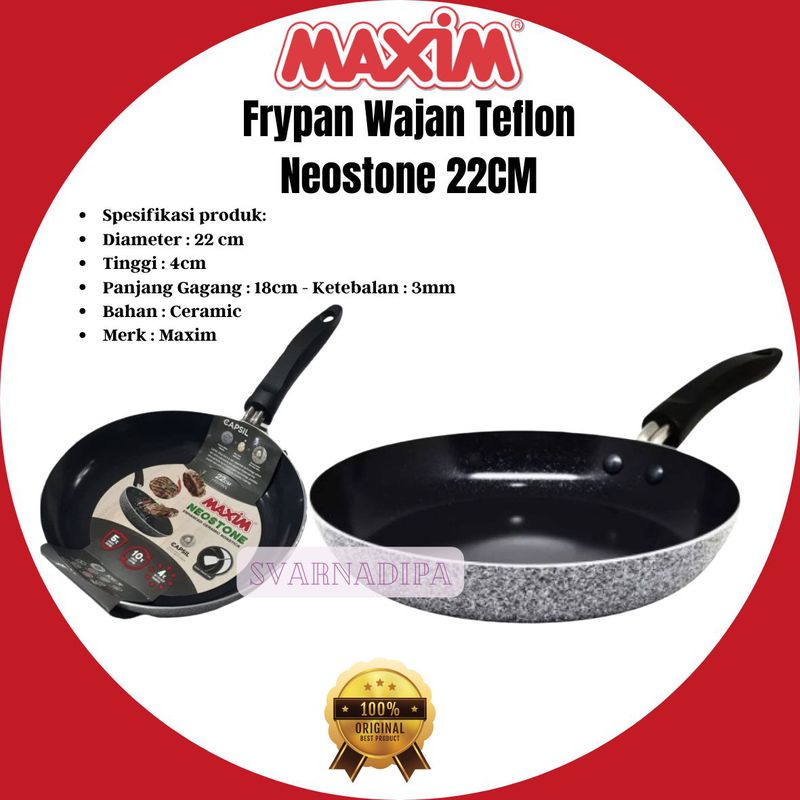 MAXIM FRYPAN NEOSTONE 22CM WAJAN TEFLON PENGGORENGAN
