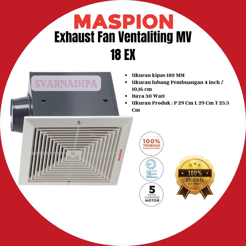 MASPION EXHAUST FAN VENTALITING MV 18 EX
