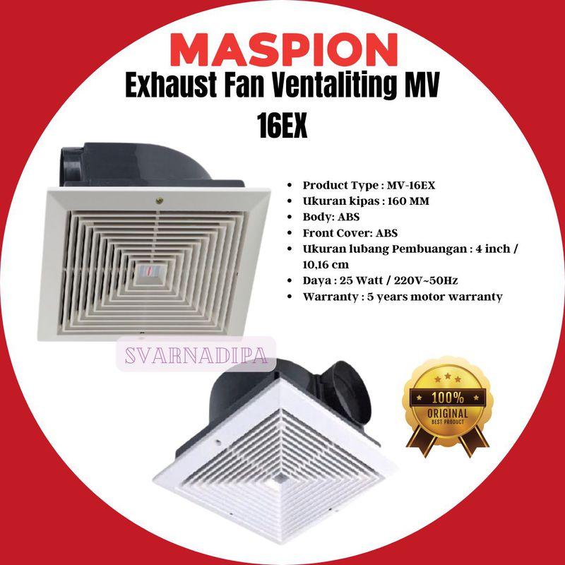 MASPION EXHAUST FAN VENTALITING MV 16EX
