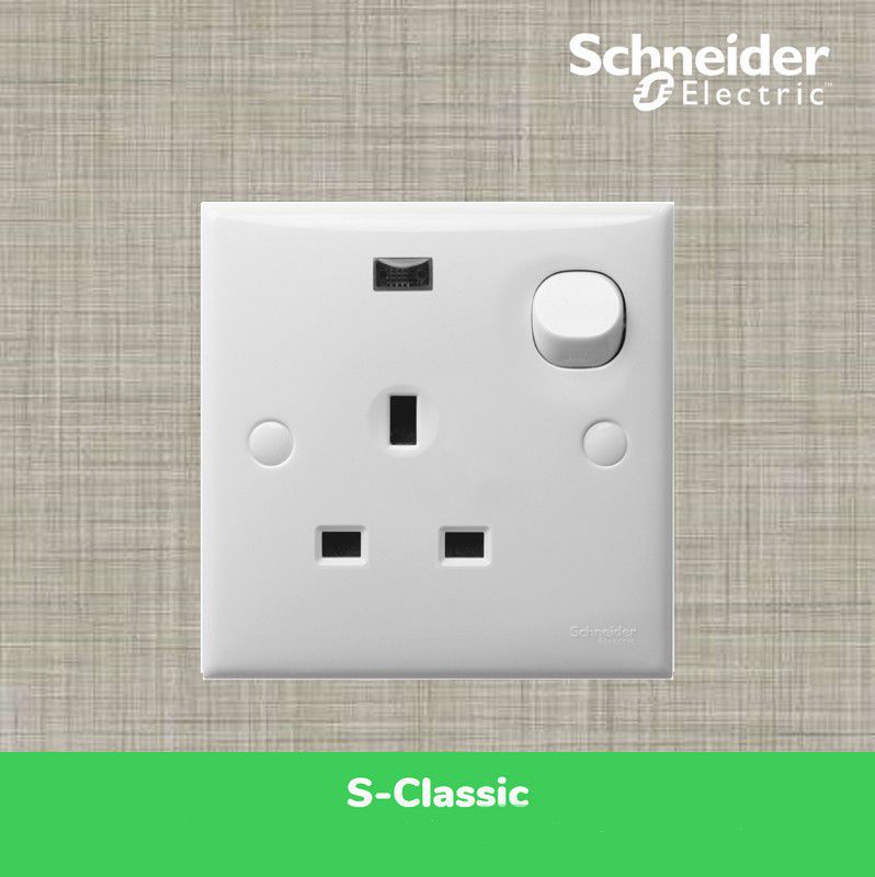 SCHNEIDER S-CLASSIC SET STOP KONTAK + STEKER + EMBODUS AC E15NR_EP13_E