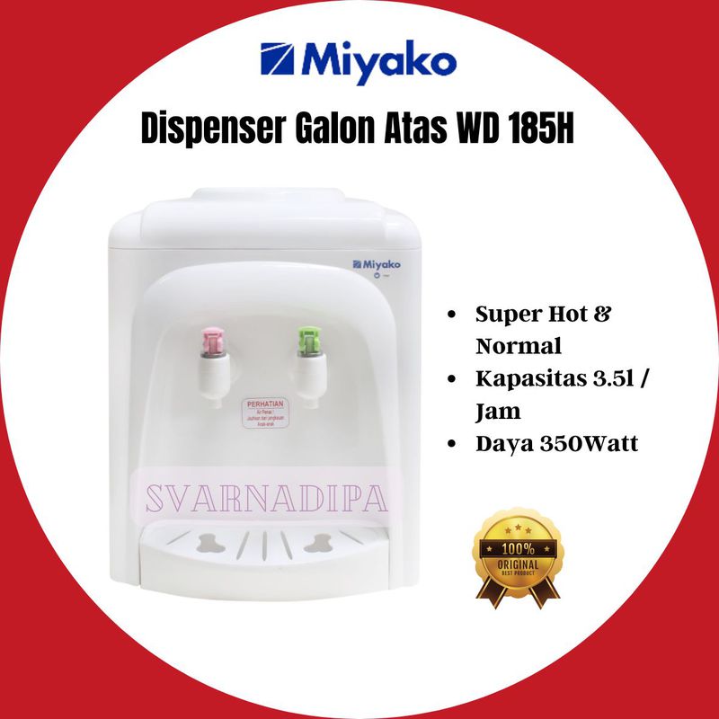 MIYAKO DISPENSER GALON ATAS WD 185H SUPER HOT & NORMAL