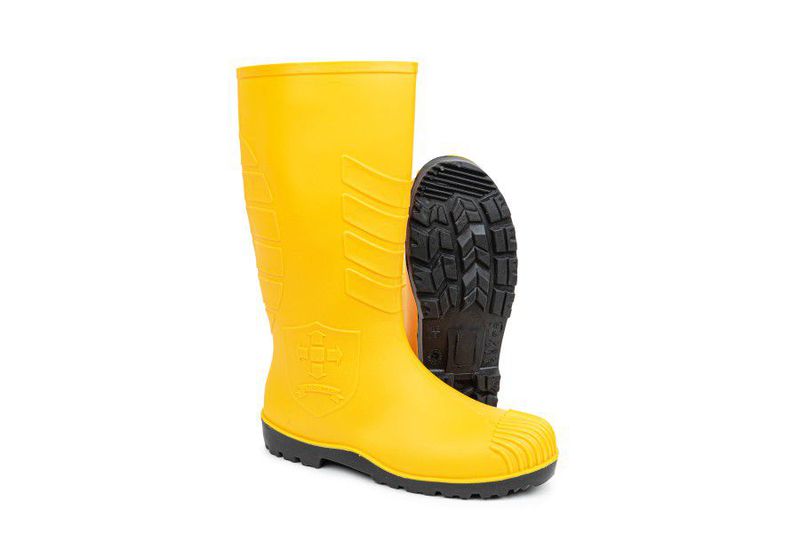SEPATU BOOTS TINGGI SAFETY PETROVA STRENGTH STEEL TOE SAFETY KUNING - 42
