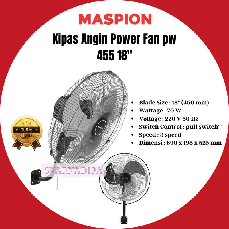 MASPION KIPAS ANGIN POWER FAN PW 455