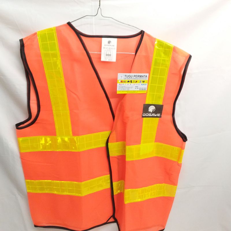 ROMPI SAFETY KERJA PROYEK POLYESTER SCHOTLIGHT PVC HIJAU DAN ORANGE - Hijau