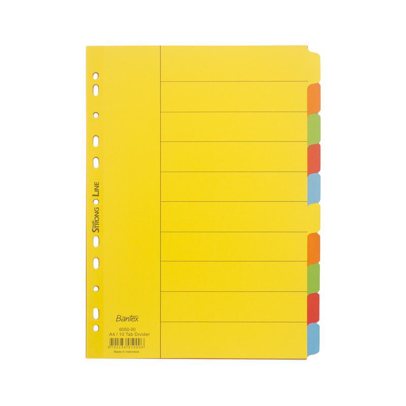 BANTEX PEMBATAS / GUIDE / CARDBOARD DIVIDER & INDEXES A4 (10 PAGES)