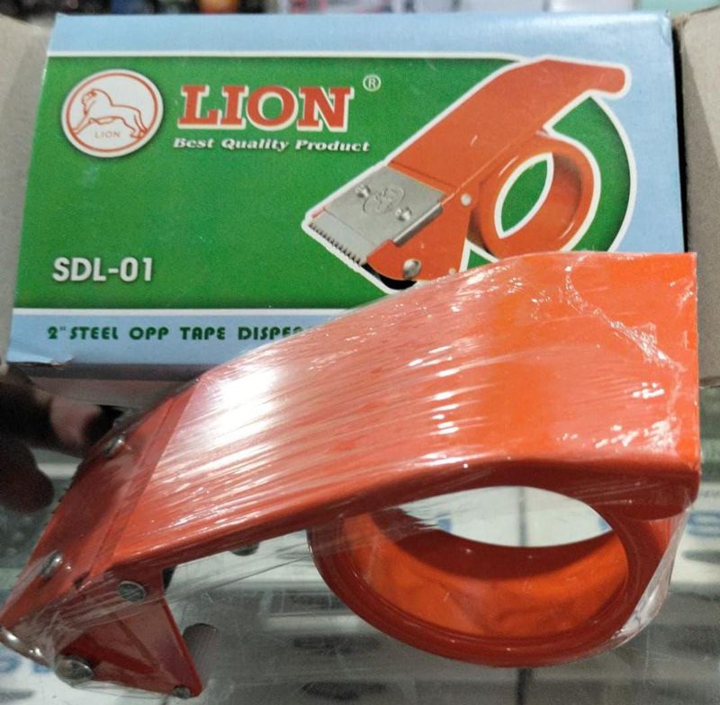 STR Dispenser Tempat Lakban Lion Steel Tape Besi 2 inch 48mm