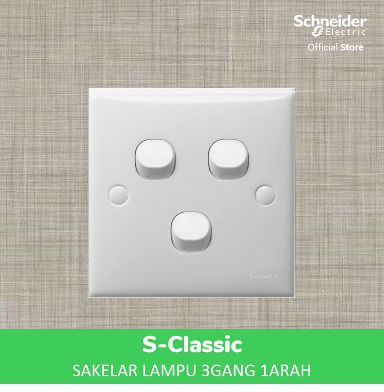 Schneider Saklar Lampu 3 Gang S-Classic - E33_1