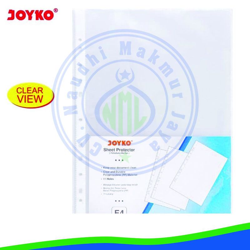 PLASTIK PP POCKET FOLIO JOYKO / Sheet Protector F4 (PER SET)