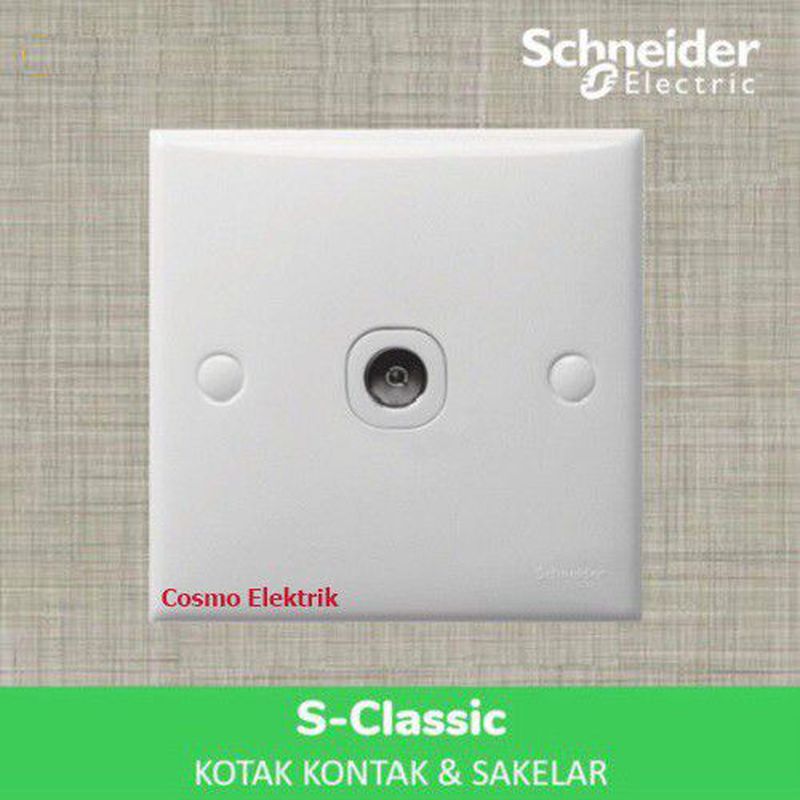 Schneider S-classic Stop Kontak TV / Socket Out Antena Clipsal E-31TV75