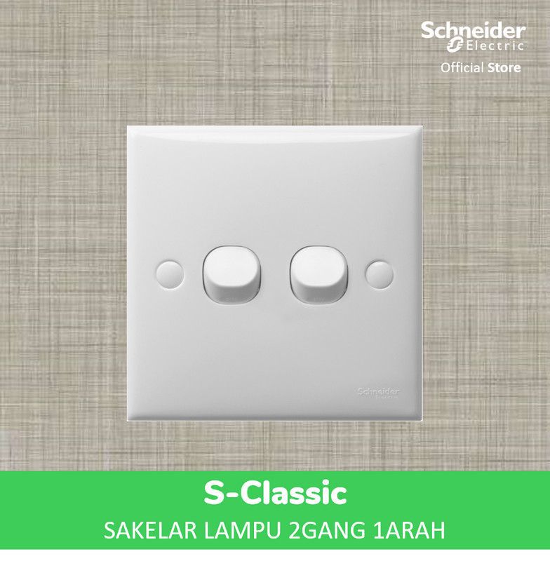 Schneider Saklar Lampu 2 Gang S-Classic - E32_1
