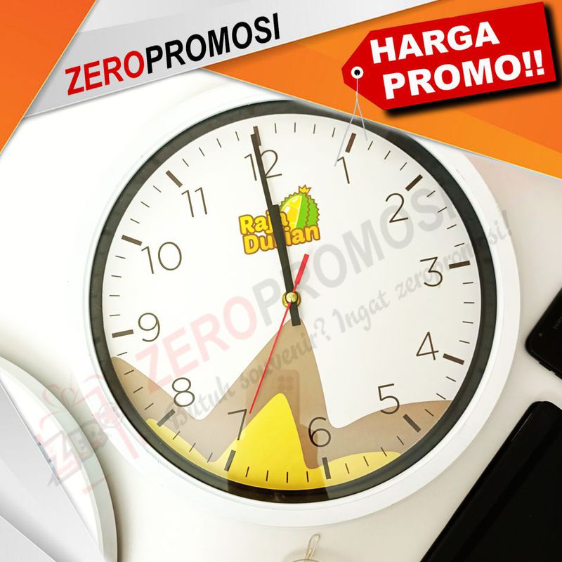 Souvenir Jam Dinding 286H Bulat Eksklusif Cetak Logo Murah