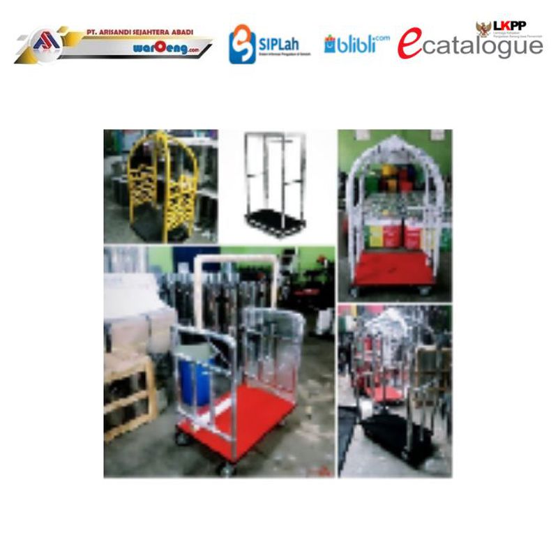Trolley Hotel Stainless Mini Size ( Sangkar Burung) With Karpet Bludru