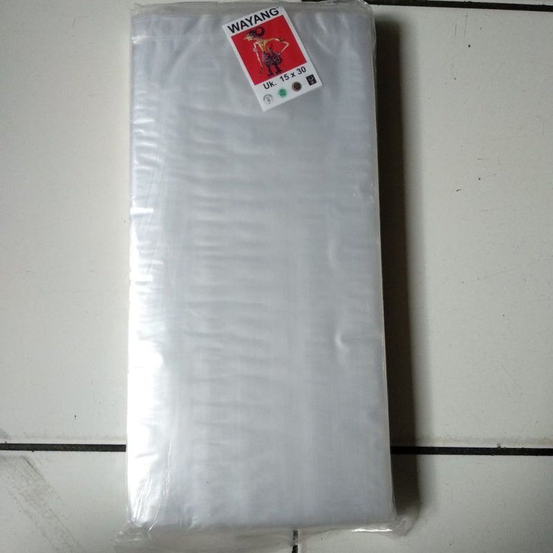Plastik Bening Ukuran 15 x 30 Cm (1 Kg)