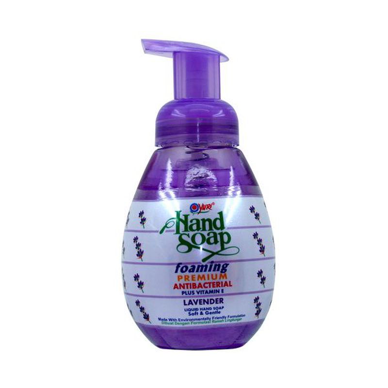 Yuri hand soap botol premium foaming 410 ml - Lavender