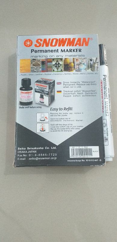 snowman permanent marker spidol