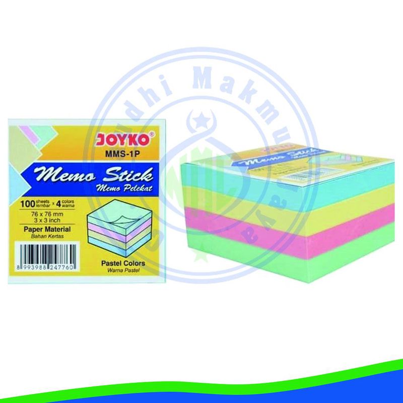 Sticky Notes Post It Memo 654 - Joyko 4 Warna Pastel MMS-1P