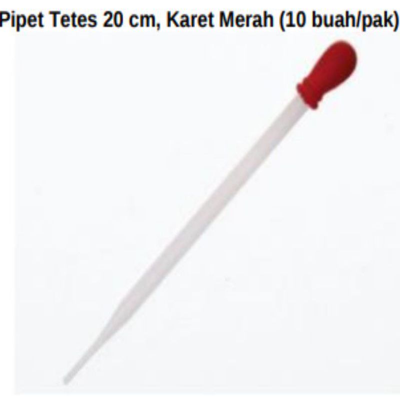 Pipet Tetes Kaca - Karet Merah - KPP 70/200