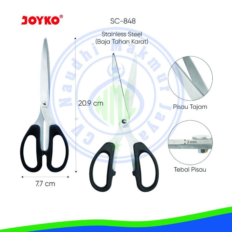 Gunting Joyko TAJAM SC-828 SC-838 SC-848 Kertas Kecil Besar Scissor ...